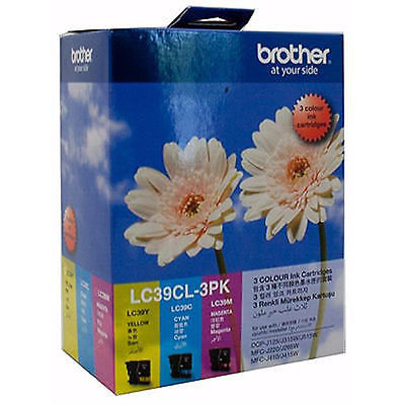 GENUINE Brother LC39CL3PK 3 Colours Value Pack Ink Cartridge LC39CL-3PK ...