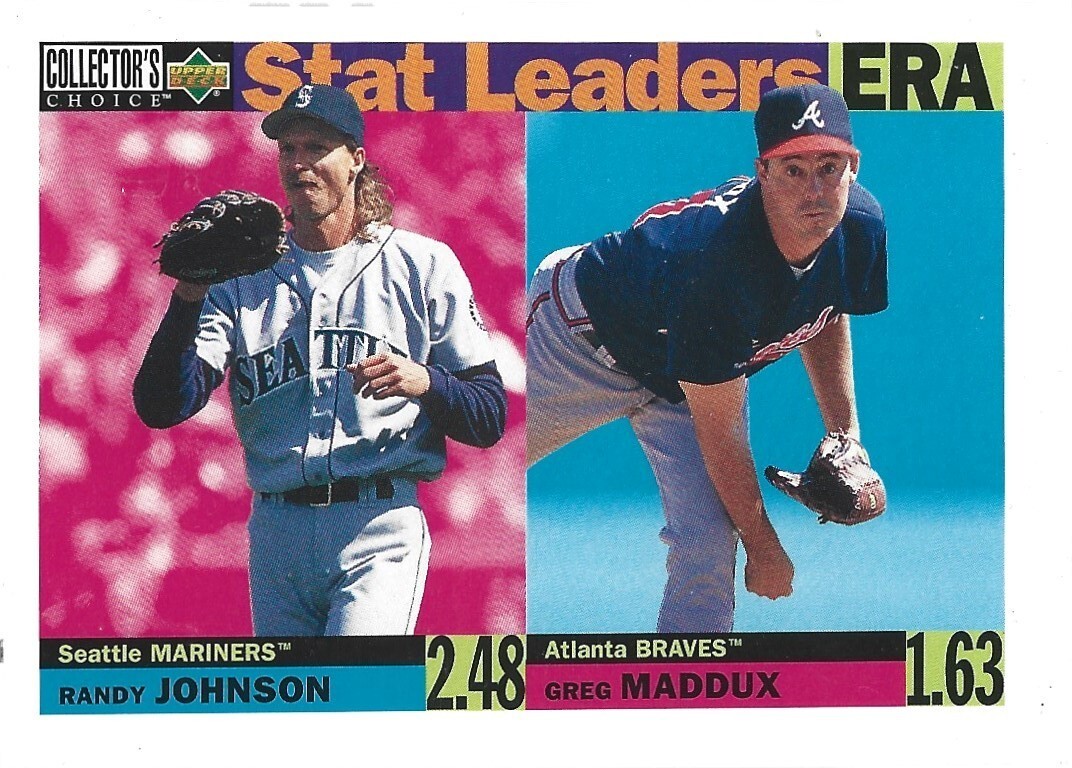 Greg Maddux / Randy Johnson 1996 Upper Deck Collector's Choice #8 Gold ...
