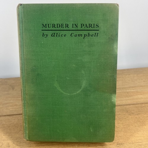 Murder in Paris by Alice Campbell Farrar & Rinehart Edition 1930 | eBay