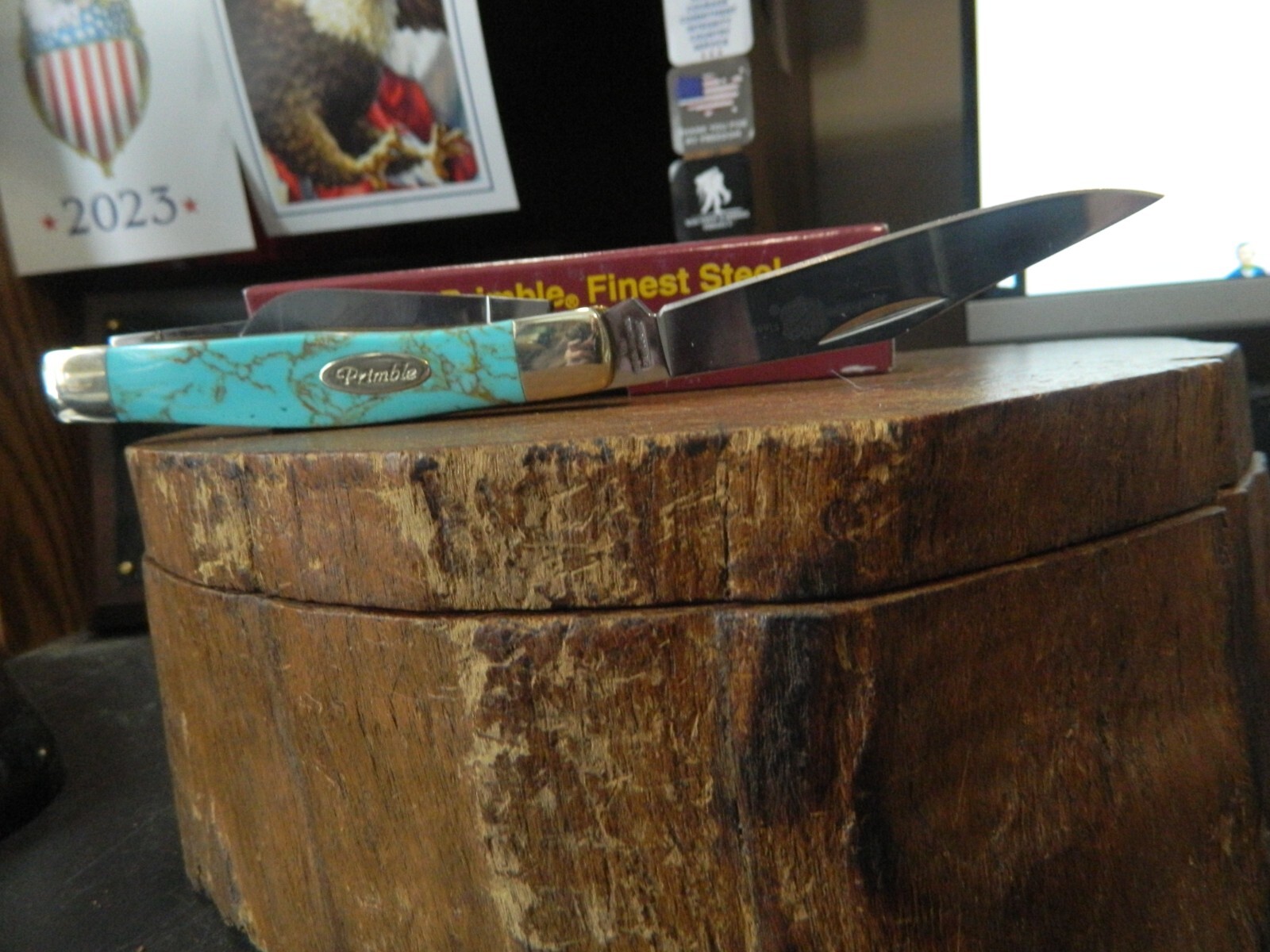 JOHN PRIMBLE KNIVES 4" STOCKMAN CLOSED 3 STAINLESS BLADES, GENUINE ...