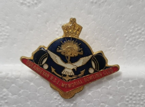 Queanbeyan RSL Memorial Bowling Club Rising Sun Badge | eBay Australia