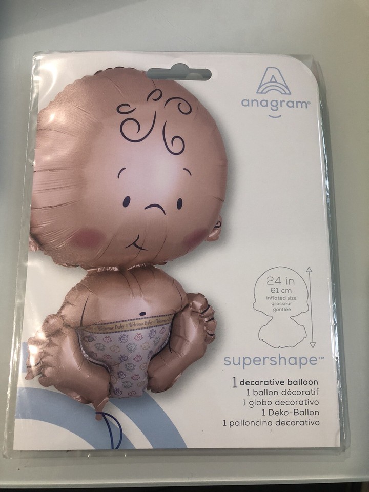 24" Baby shaped foil balloon - shower decoration - New baby girl boy | eBay