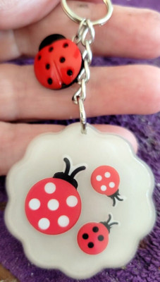 *Cute Ladybug Key Chain #5 - Mother Nature - Handbag Backpack Charm ...