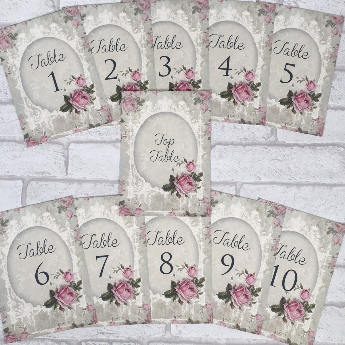 Vintage Wedding Table Numbers Set Of Vintage Wedding Table Number