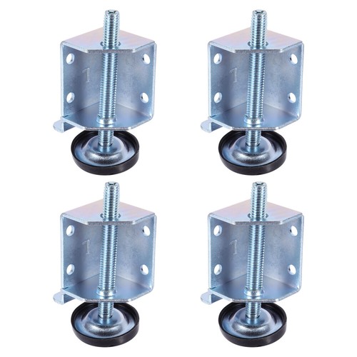 4 Pcs Adjustable Feet Cabinet Floor Levelers Furniture Leveling Pads | eBay