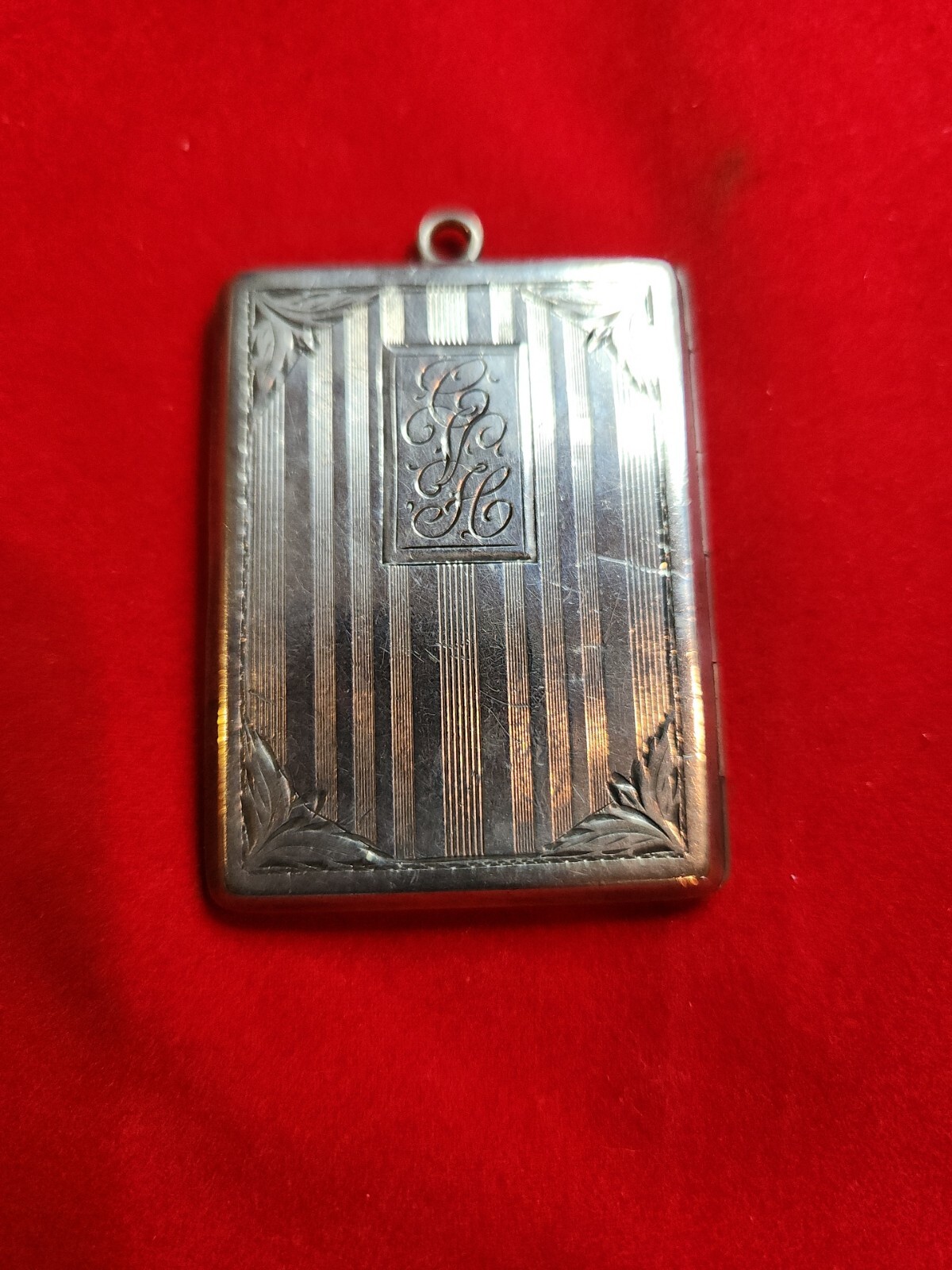 Antique Large Art Deco Sterling Silver Elgin Locket 3… - Gem