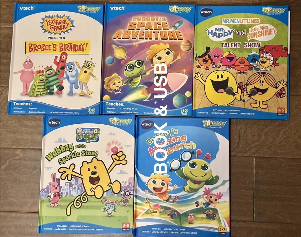 Vtech Bugsby Reading System Lot Of Bugsby Books See Desc & Photos SOLD ...