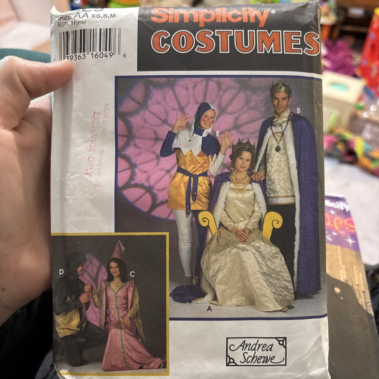 Simplicity Sewing Pattern 9229 Medieval Costume Jester King Queen size ...