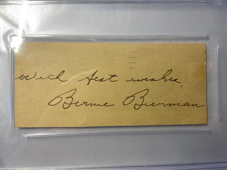 Legendary Minnesota Football Coach Bernie Bierman Autograph Cut PSA/DNA ...