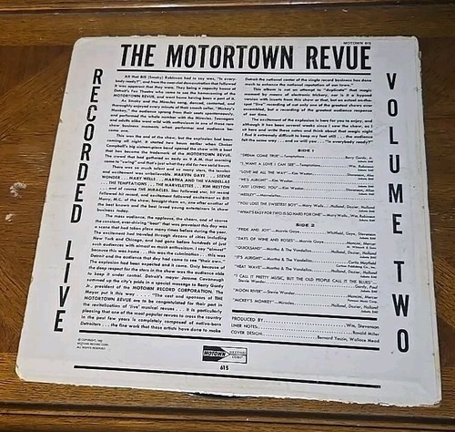 THE MOTORTOWN REVUE Vol 2,Marvin Gaye MONO Stevie Wonder, Marve Gaye ...