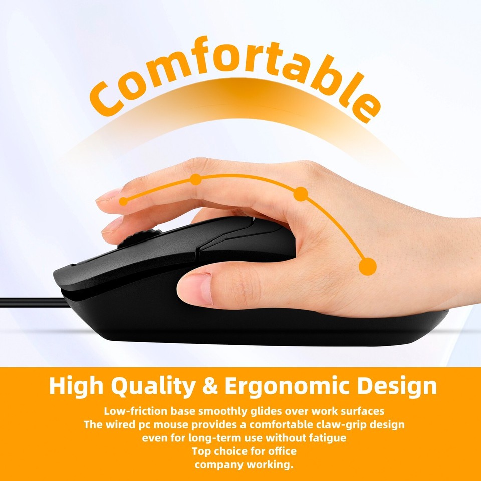 USB Mouse, Wired Optical Computer Mouse with Scroll Wheel,1000 DPI Plug ...