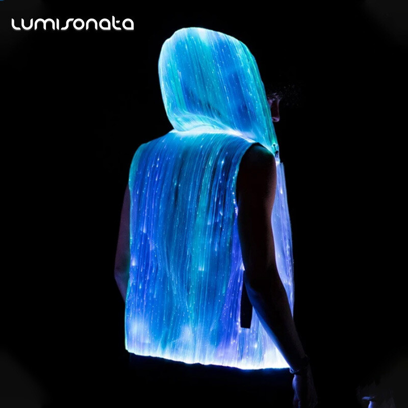 Colorful LED Luminous Vest Baseball DJ Singer Dancer Stage Costume | eBay