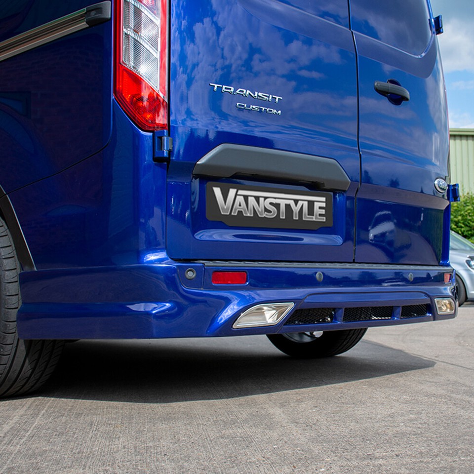 FORD TRANSIT CUSTOM 18-23 REAR BUMPER SKIRT SPOILER VALANCE SPLITTER ...