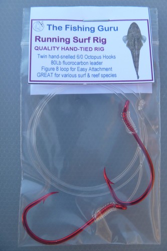 Running Surf Rig (80Lb & 6/0 hooks) Salmon, Mulloway, Flathead, Tailor ...