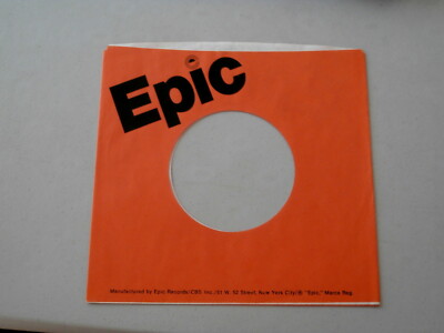 EPIC~ ORANGE~ NEAR MINT~ ~ ORIGINAL COMPANY SLEEVE ~ 7" SINGLE 45 RPM ...