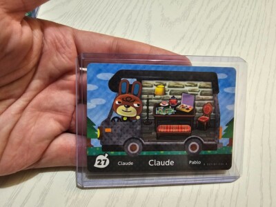 Claude 27 Animal Crossing Welcome Amiibo New Leaf RV Card NA English ...