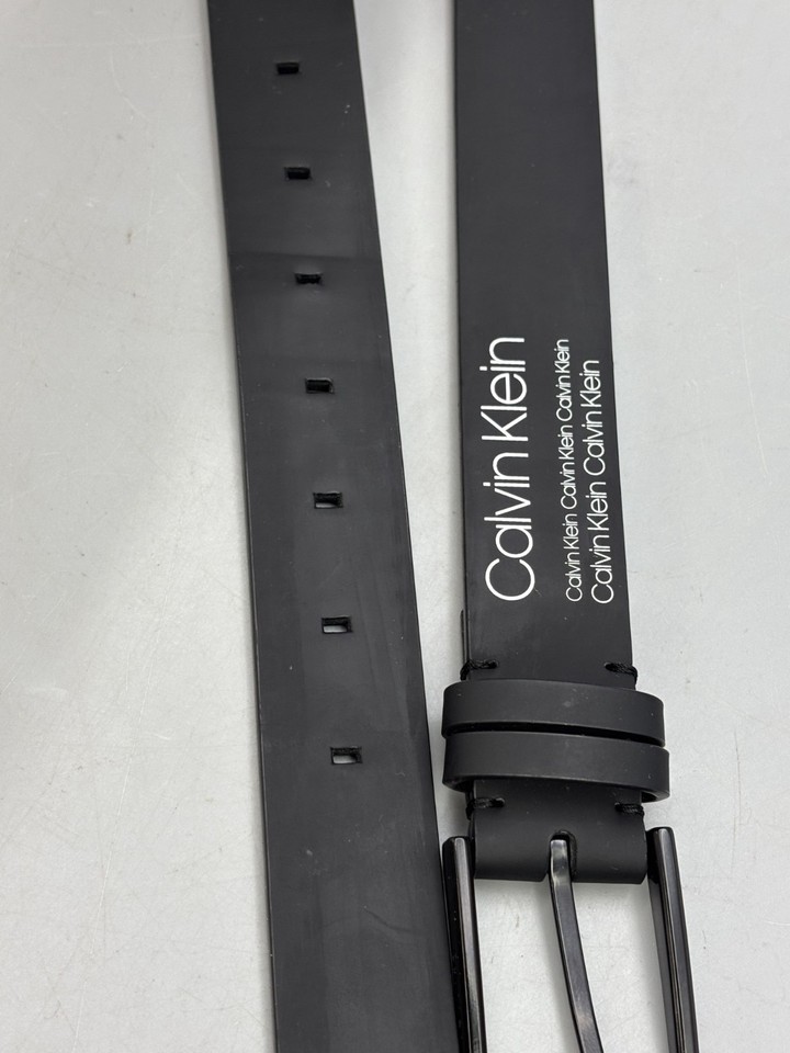 Calvin Klein 71003 Mens Dress Belt Medium Black Synthetic Leather ...