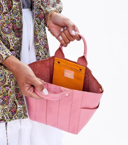 Clare V Le Petit Box Tote Bag Top Handles D Rings Rustic Petal SOLD OUT | eBay