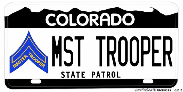 Colorado State Patrol Officer Ranks & Titles Aluminum Novelty License ...