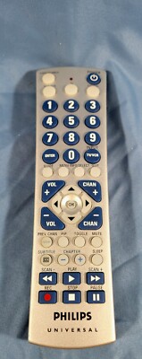 Phillips Universal Remote Control TV DVD Sat Cable Tested | eBay