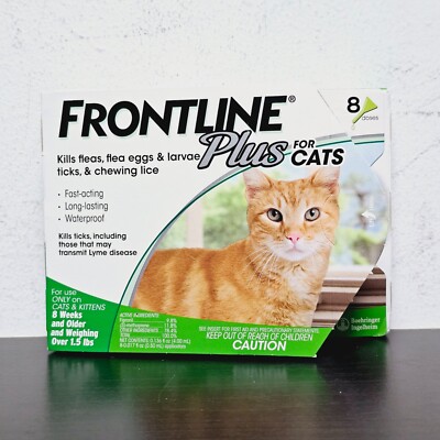 FRONTLINE Plus for Cats and Kittens (1.5 lbs) Flea and Tick Treatment ...