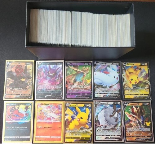 500 Pokemon Bulk Random Card Lot Common Uncommon Rare Holo Ultra Rare ...
