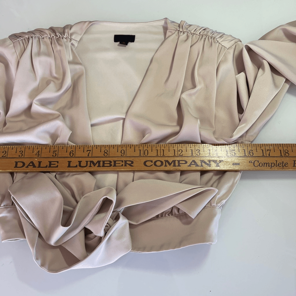 NBD X Revolve Ivory Champagne Long Sleeve Tie-Front Imogen Top Size XS | eBay