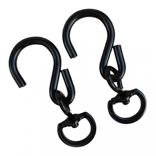 2Pcs Black Swivel Hanging Hooks Pot Bird | eBay