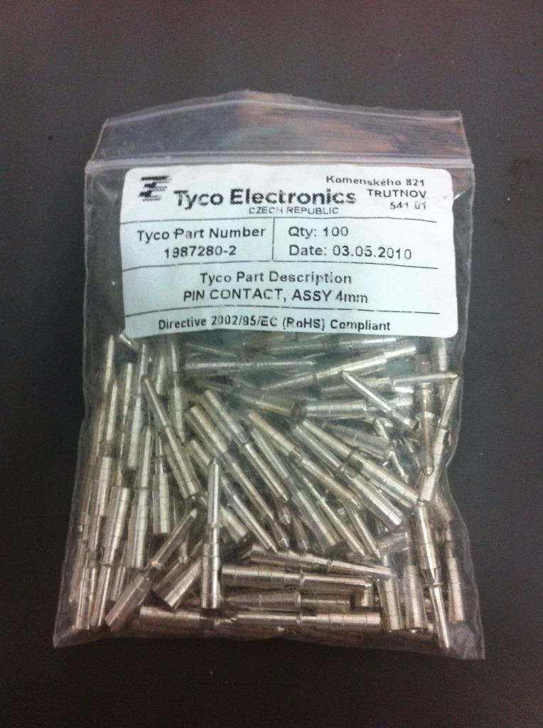 TYCO P/N: 1987280-2 - 100 PCS LOT, HVT PIN CONTACT ASSY 4MM | eBay