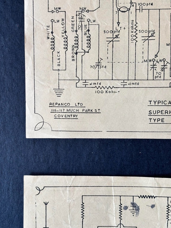 Original Repanco electronic wiring diagram for standard output ...