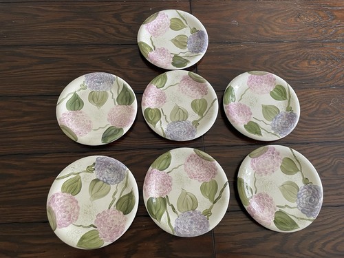 Nantucket Home Hydrangea Flower Salad Dessert Plates Set Of 7 | eBay