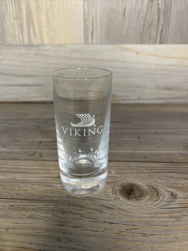 Vintage VIKING River Cruise Lines ETCHED Shot Glass 3 1/2" tall | eBay