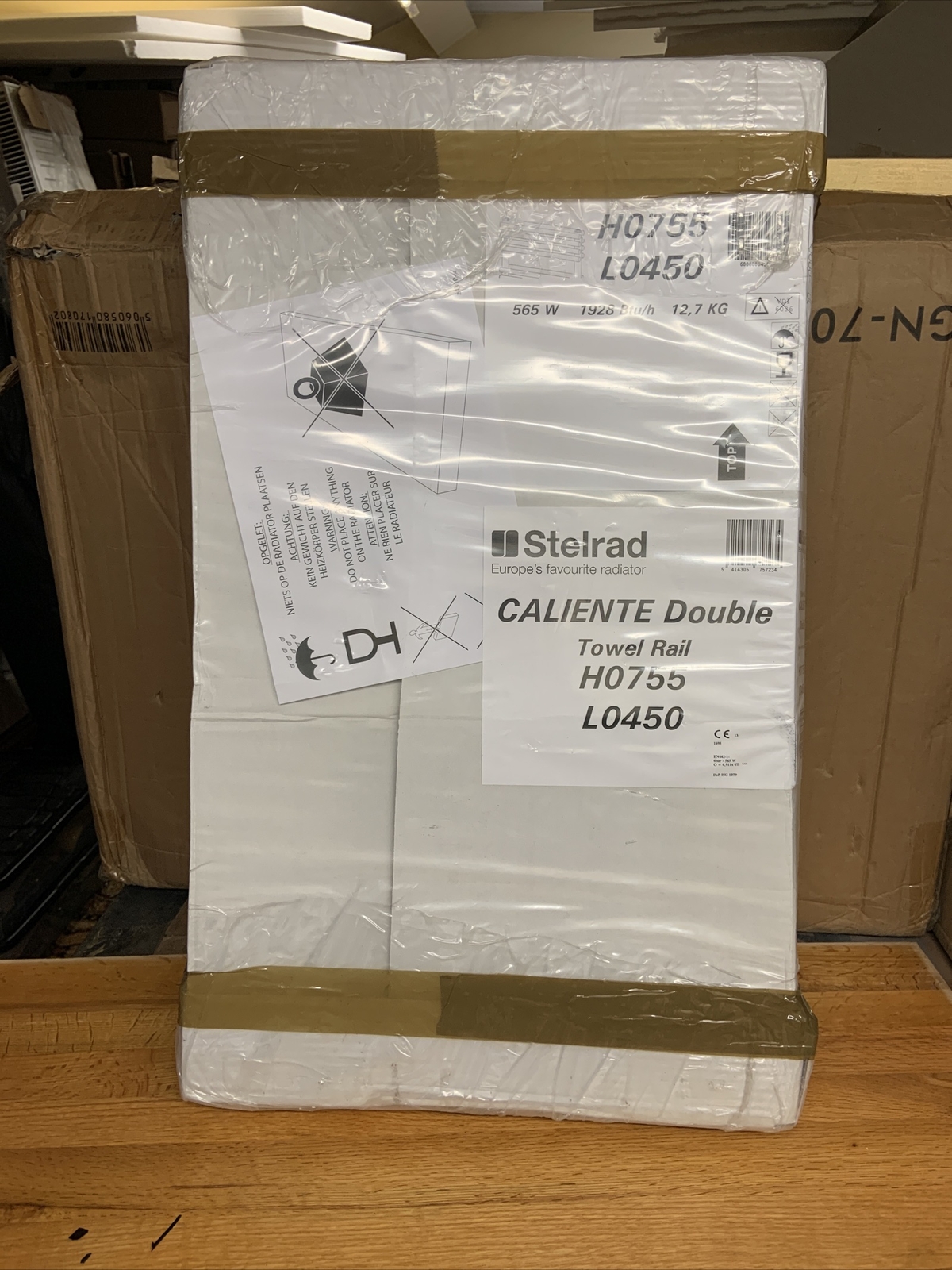 Stelrad Caliente Double Towel Rail 755x 450mm. White | eBay UK