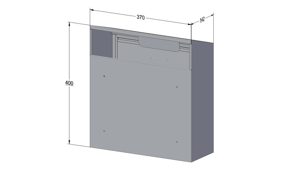 Rear Access Post Box for Gate or Door Mounting Black W3-6 | eBay UK