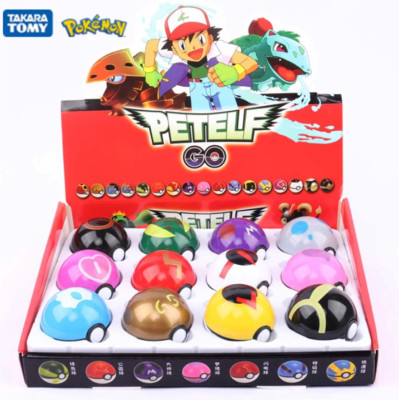 12 Pcs/ Set Pocket Ball Monster Figures Model Toys Pocket Poke Ball ...