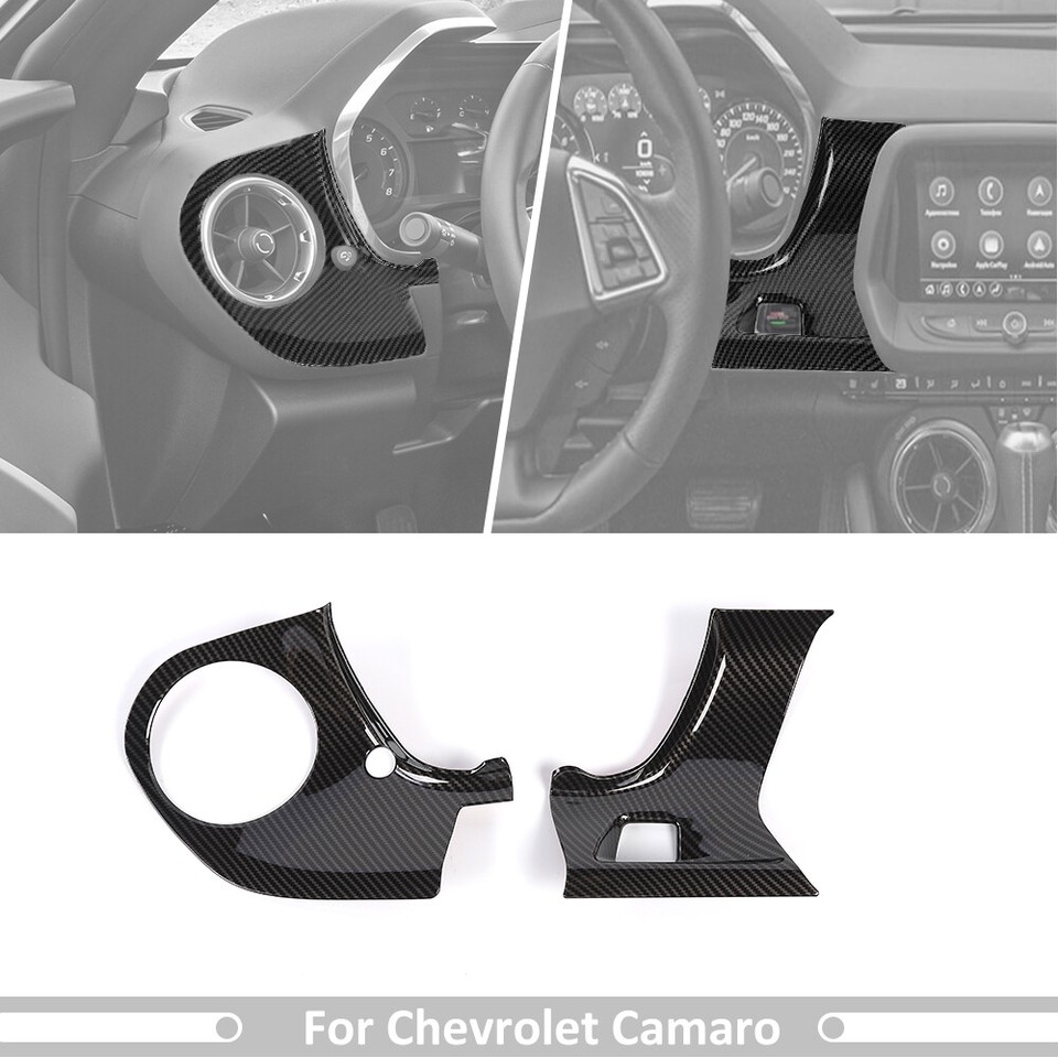 Interior Decoration Trim Cover Bezels Carbon Fiber Look for Chevy ...