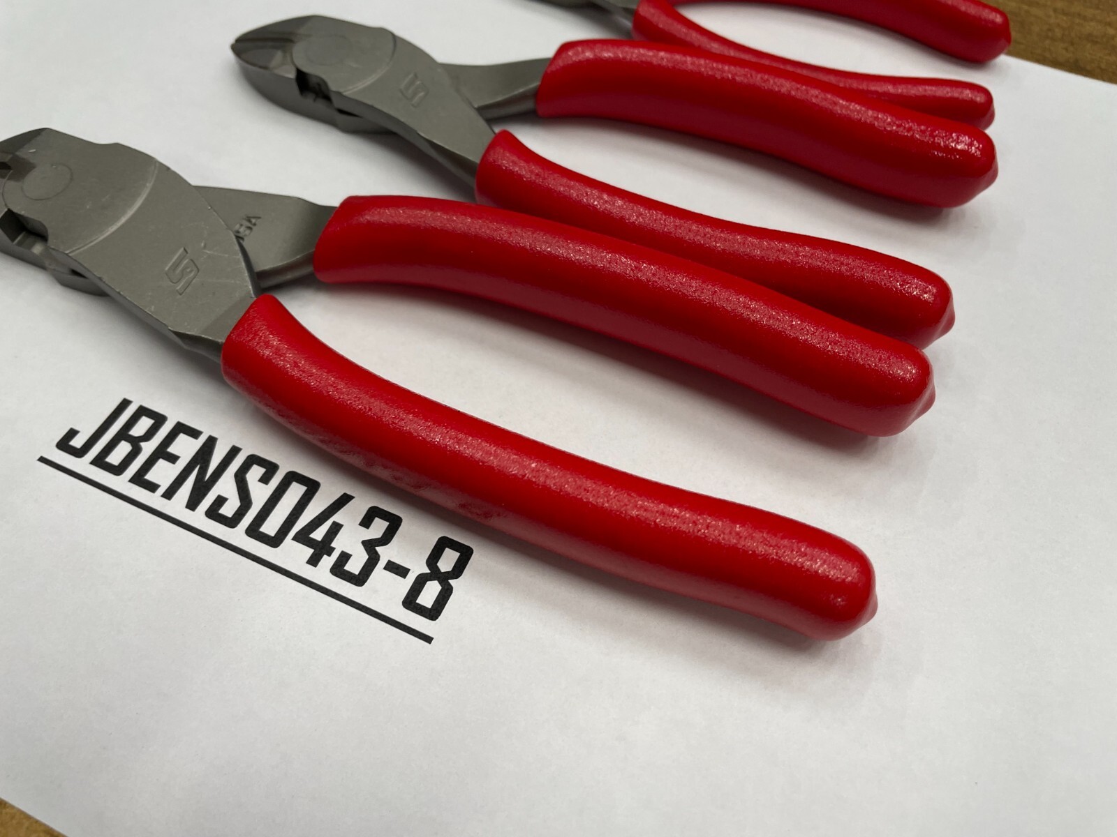 Snap-On Tools USA NEW RED 3 Piece Soft Grip Diagonal Cutters Set PL803A ...