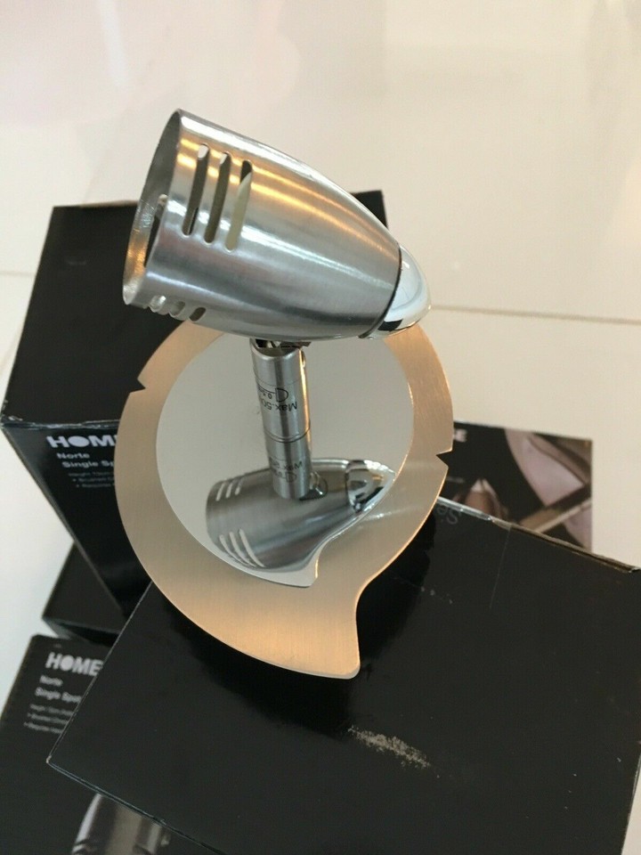 Homebase Norte Brushed Chrome Single Spotlight Ceiling Fitting | eBay UK