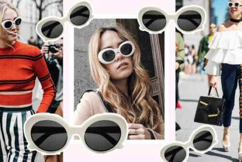 Kurt Cobain 01428770 White Frame Black Lens Oval Clout Sunglasses Migos ...