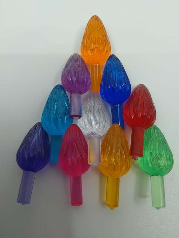 10 Vintage EXTRA LARGE Twist Lights Bulbs for Ceramic Christmas Tree ...