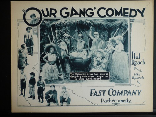1924 OUR GANG LOBBY CARD IN EXC. COND. - RARE SILENT EARLY LITTLE ...