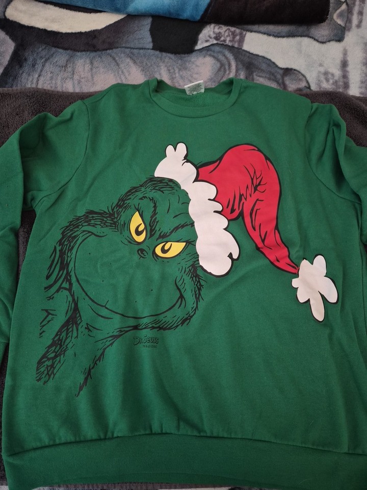 The Grinch Sweatshirt Size 2XL 50 52 Green On Grinch Tag | eBay