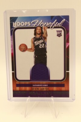 DEVIN CARTER 2024-25 Panini NBA Hoops Hopeful Kings Rookie Relic Card ...