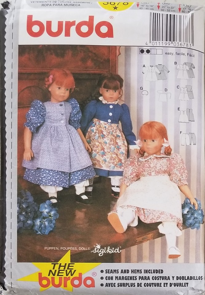 Burda Sewing Patterns Crafts Doll Clothes Handbags Toys Bears Baby Hats ...