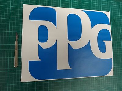 Large PPG Decal Spray Gun Paint Booth Work Shop Wall Sticker Body 2k ...