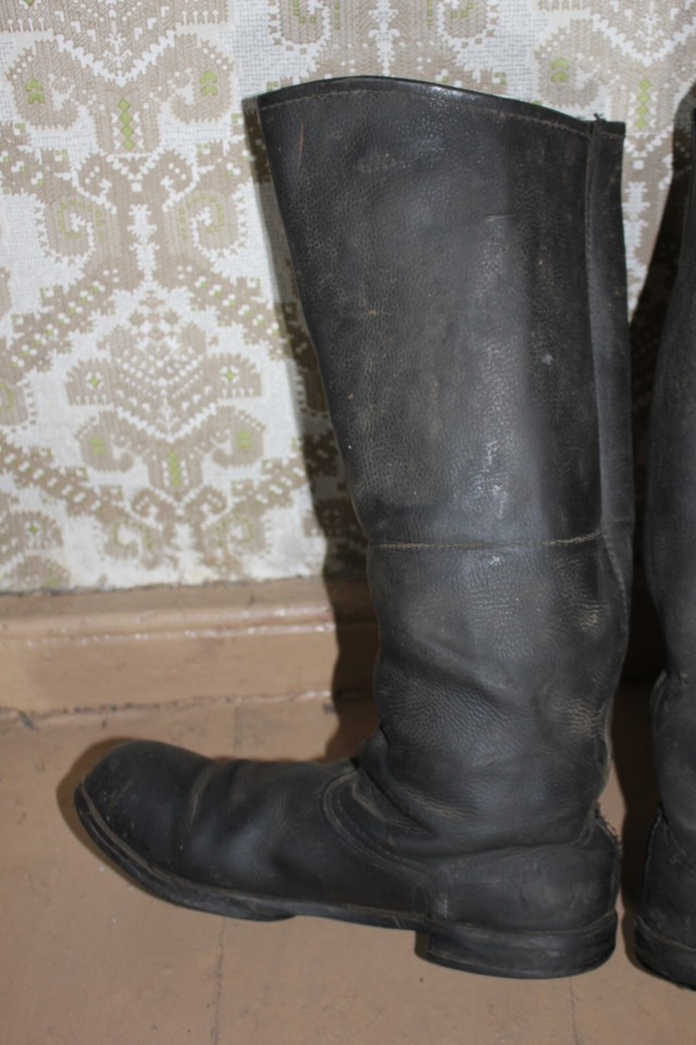 ORIGINAL WW2 NKVD RKKA RED ARMY SOLDIER LEATHER BOOTS SHOES PAIR STALIN ...