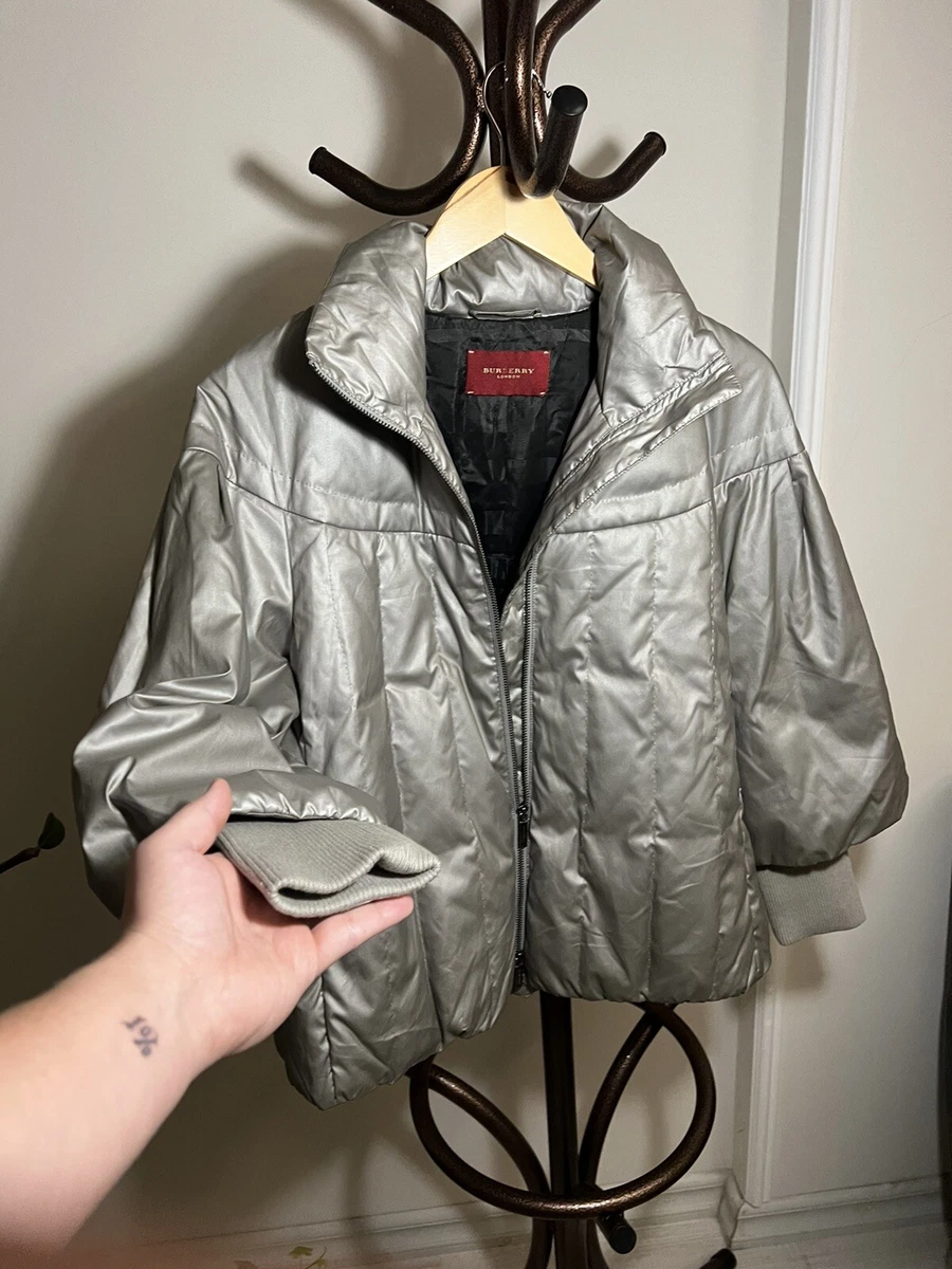 Burberry jacket deals womens silver