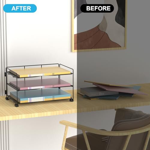 Office Organization - 3 Tier Paper Organizer Letter Tray - 3 Tier Paper ...