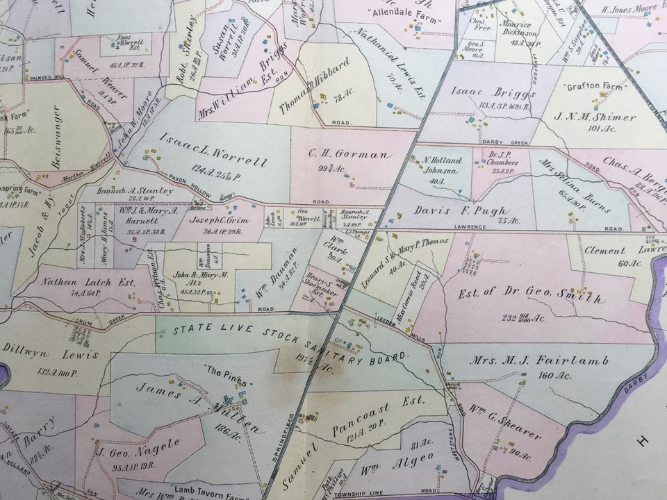 1909 A.H. MUELLER, DELAWARE COUNTY, PENNSYLVANIA MARPLE TOWNSHIP, PLAT ...