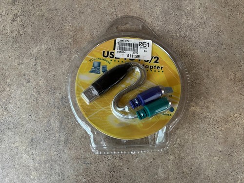 CABLES UNLIMITED USB TO PS/2 MOUSE & KEYBOARD ADAPTER TO PC USB-2400 JBT-3 | eBay
